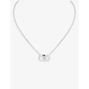 Messika So Move Pavé 18ct Gold Diamond Pendant Necklace - White Gold
