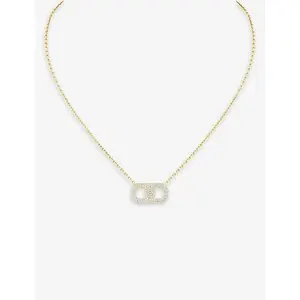 Messika So Move Pavé 18ct Gold Diamond Pendant Necklace - Yellow Gold