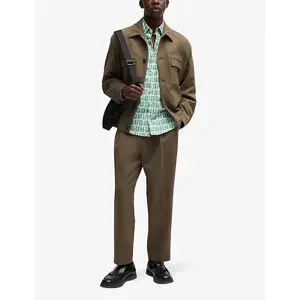 Hugo Logo-print Slim-fit Cotton Shirt
