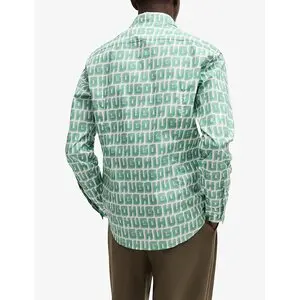 Hugo Logo-print Slim-fit Cotton Shirt