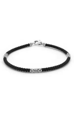 Lagos Caviar Three-station Bracelet - Black