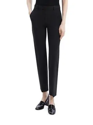 Theory Treeca Pull-on Wool Trousers - Black