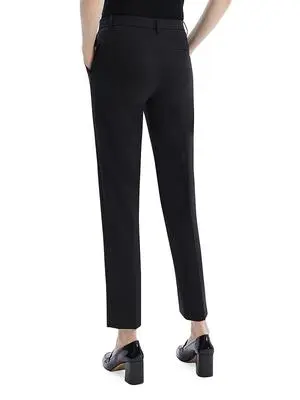 Theory Treeca Pull-on Wool Trousers - Black