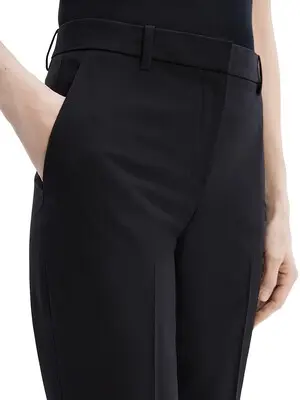 Theory Treeca Pull-on Wool Trousers - Black