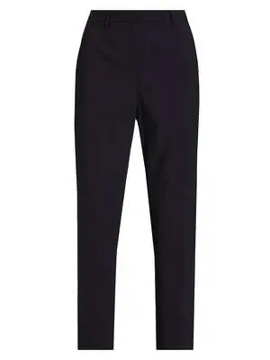 Theory Treeca Pull-on Wool Trousers Deep Navy
