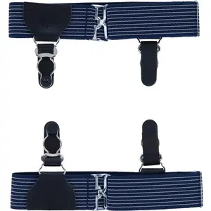 Trafalgar Sutton Double Grip Sock Garters - Navy