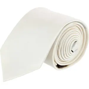 Trafalgar Sutton Solid Color Silk Necktie - Ivory