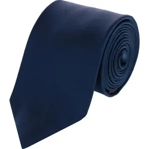 Trafalgar Sutton Solid Color Silk Necktie - Navy