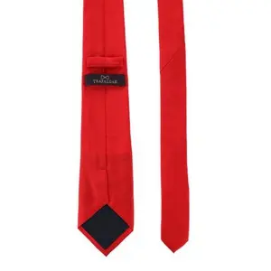 Trafalgar Sutton Solid Color Silk Necktie - Red