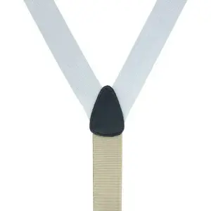 Trafalgar Hudson Nylon Button-end Suspenders - Silver