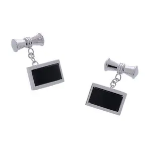 Trafalgar Esteban The Black Agate Cufflinks - Silver