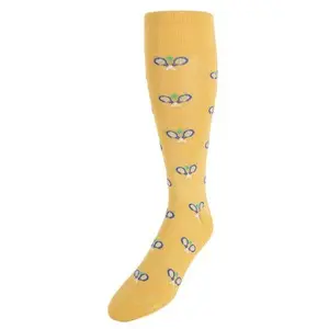 Trafalgar Rally Tennis Mercerized Cotton Mid-calf Socks - Yellow