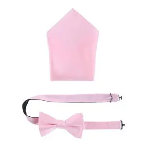 Trafalgar Sutton Silk Bow Tie And Pocket Square Set - Pink