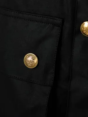 NILI LOTAN Kedem Cotton Corduroy-trimmed Waxed-cotton Jacket