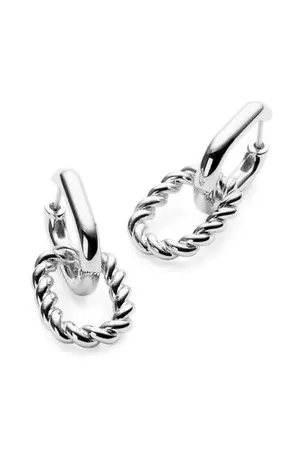 ANA LUISA Ashley Double Hoop Earrings - Silver