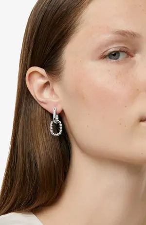 ANA LUISA Ashley Double Hoop Earrings - Silver