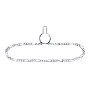 Trafalgar Sutton Sterling Figaro Tie Chain - Silver
