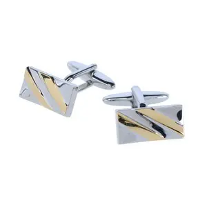 Trafalgar Rhodium And Gold Cufflinks With Patterned Mid-calf Socks