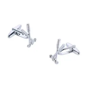 Trafalgar Hole In One Golf Clubs Novelty Cufflinks - Silver