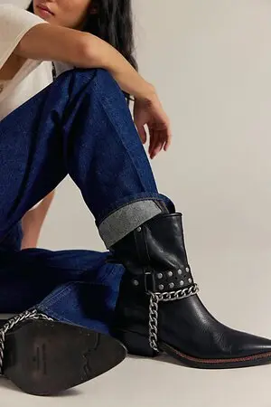 Free People We The Free Aiden Chain Boots - Black