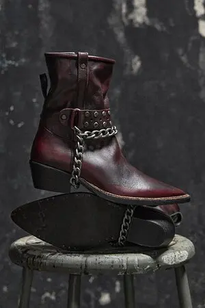 Free People We The Free Aiden Chain Boots - Wine Frisco