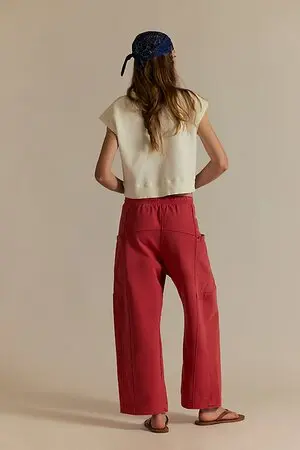 Free People We The Free Jet Set Knit Pants - Salsa