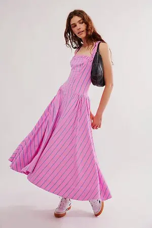 Free People Sammi Yarn Dye Midi Dress