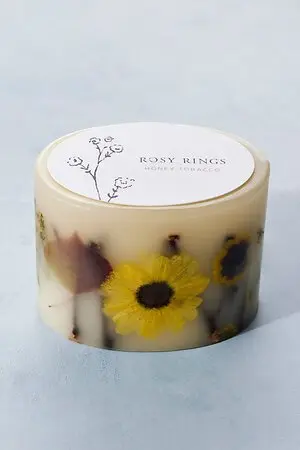 ROSY RINGS Rosy Rings Petite Botanical Candle Honey Tobacco