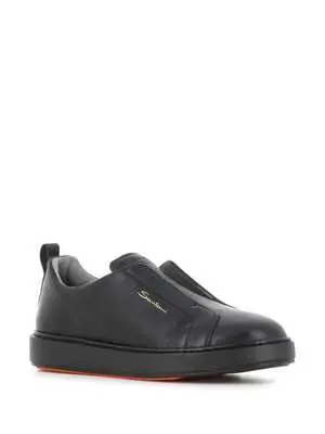 Santoni Slip-on Leather Sneakers