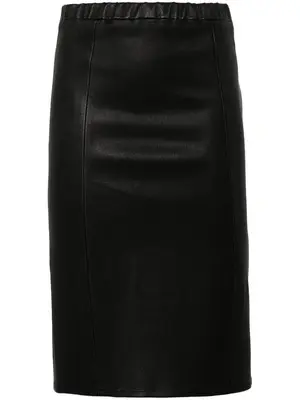 ARMA Leather Midi Skirt