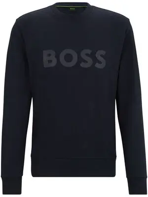BOSS Logo Print Sweatshirt - Blue