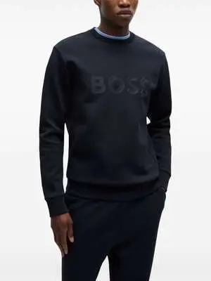 BOSS Logo Print Sweatshirt - Blue