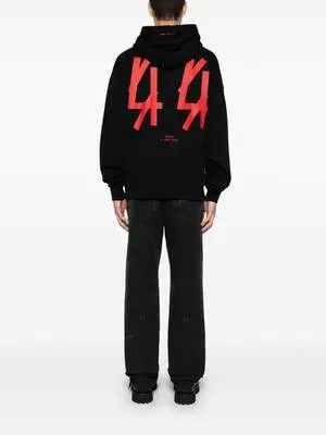 44 LABEL GROUP Logo-print Hoodie - Black