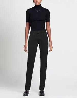 Dsquared2 Cotton Elastane Calfskin Jeans