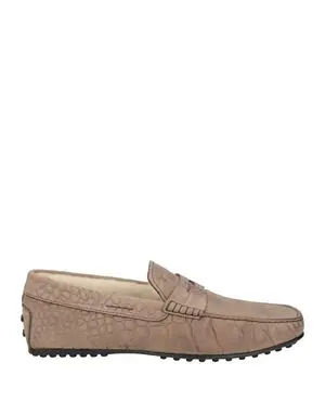 TOD'S Shearling-lined Crocodile Driving Loafers