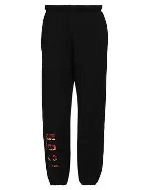 Dsquared2 Cotton Fleece Track Pants With Print - Black
