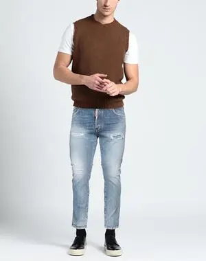 Dsquared2 Jeans In Cotton, Elastane, And Calfskin