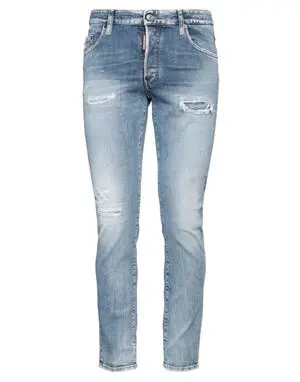 Dsquared2 Jeans In Cotton, Elastane, And Calfskin