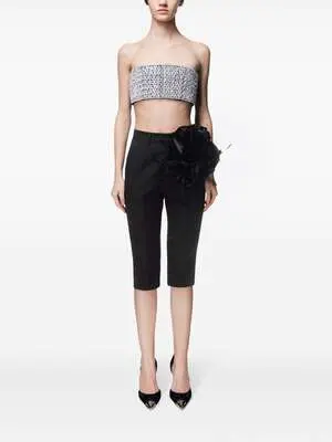 AREA Embroidered Crystal Heart Bandeau