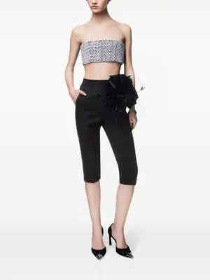 AREA Embroidered Crystal Heart Bandeau