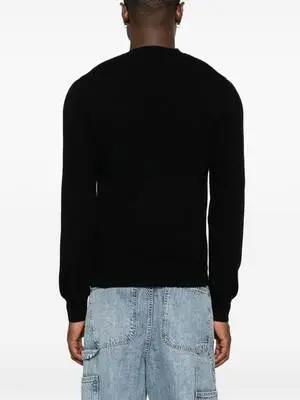 Play Comme Des Garcon Heart-patch Wool Jumper - Black