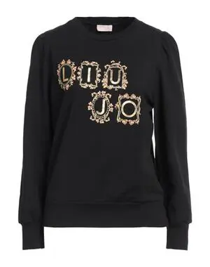 Liu Jo Cotton Elastane Crewneck Sweatshirt With Puffed Sleeves