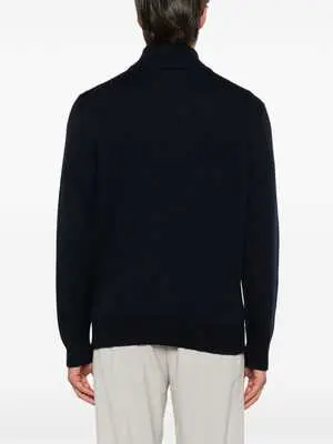 FAY Turtleneck Virgin Wool Sweater - Blue