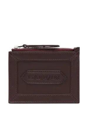 LANVIN Logo-patch Wallet - Red