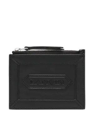 LANVIN Logo-patch Wallet - Black