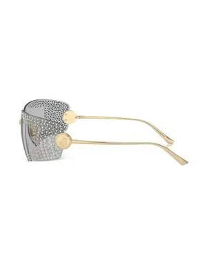 JIMMY CHOO Crystal-embellished Rimless Sunglasses - Silver