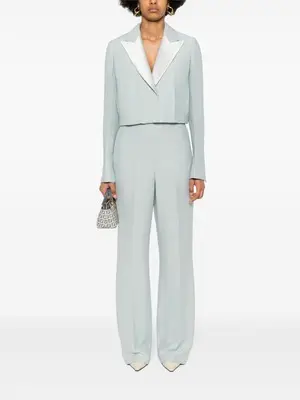 Fendi Cropped Contrast-panel Blazer