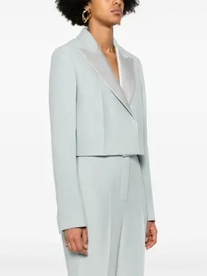 Fendi Cropped Contrast-panel Blazer