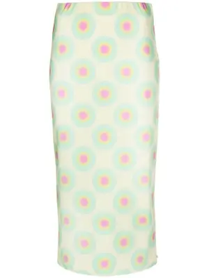 Sportmax Graphic-print Midi Skirt