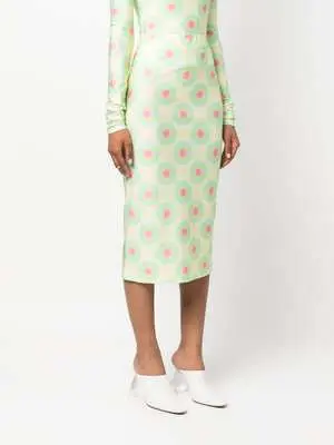 Sportmax Graphic-print Midi Skirt